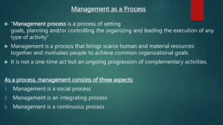 Management Process & Principles of School Management | PPTX