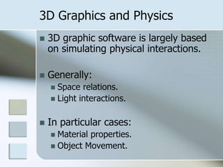 3D Graphics & Rendering in Computer Graphics | PPTX