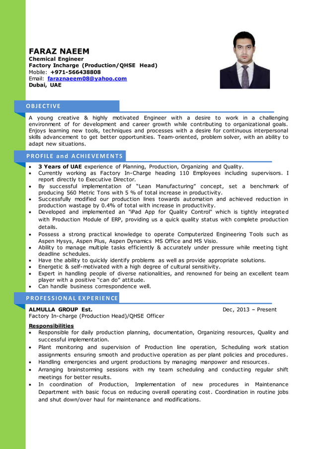Faraz naeem (Resume) | PDF