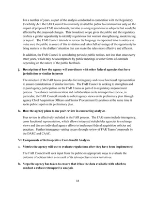 Federal Acquistion Regulation Preliminary Regulatory Reform Plan | PDF