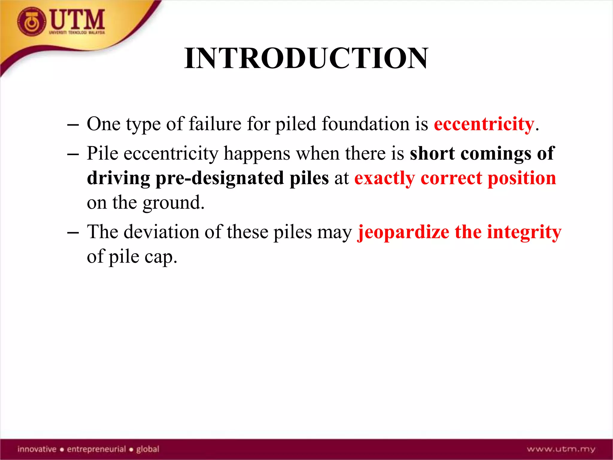 Pile Eccentricity Analysis for 2 Columns Combined Pilecap | PPTX