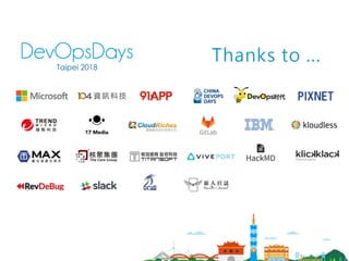 DevOpsDays Taiepi 2018 - Farewell 閉幕 | PDF | Photography | Arts and Crafts