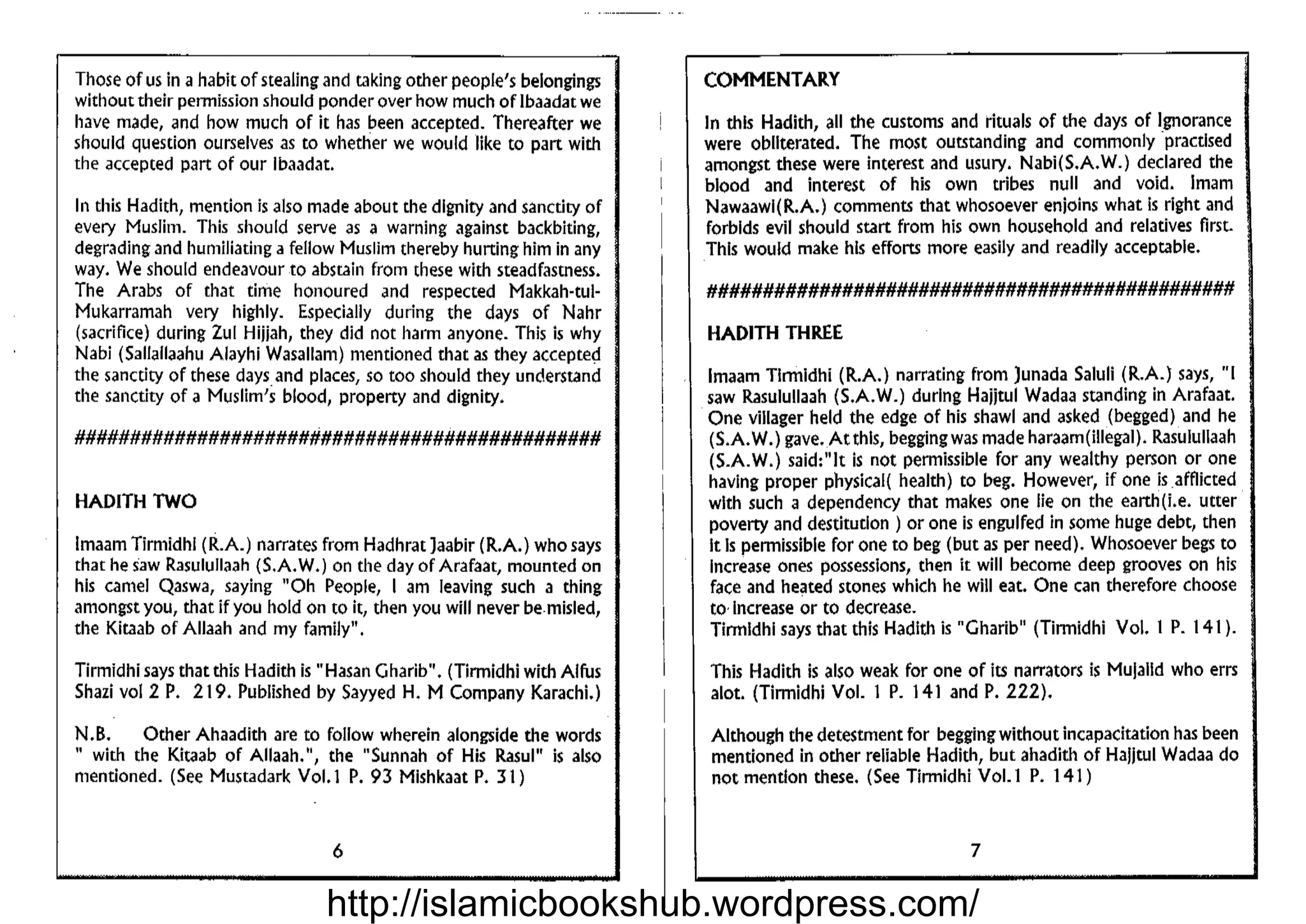 Farewell Hajj Sermon Of Hazrat Muhammad Pbuh by Shaykh Al-Hadith Fazlur Rehman Azmi | PDF