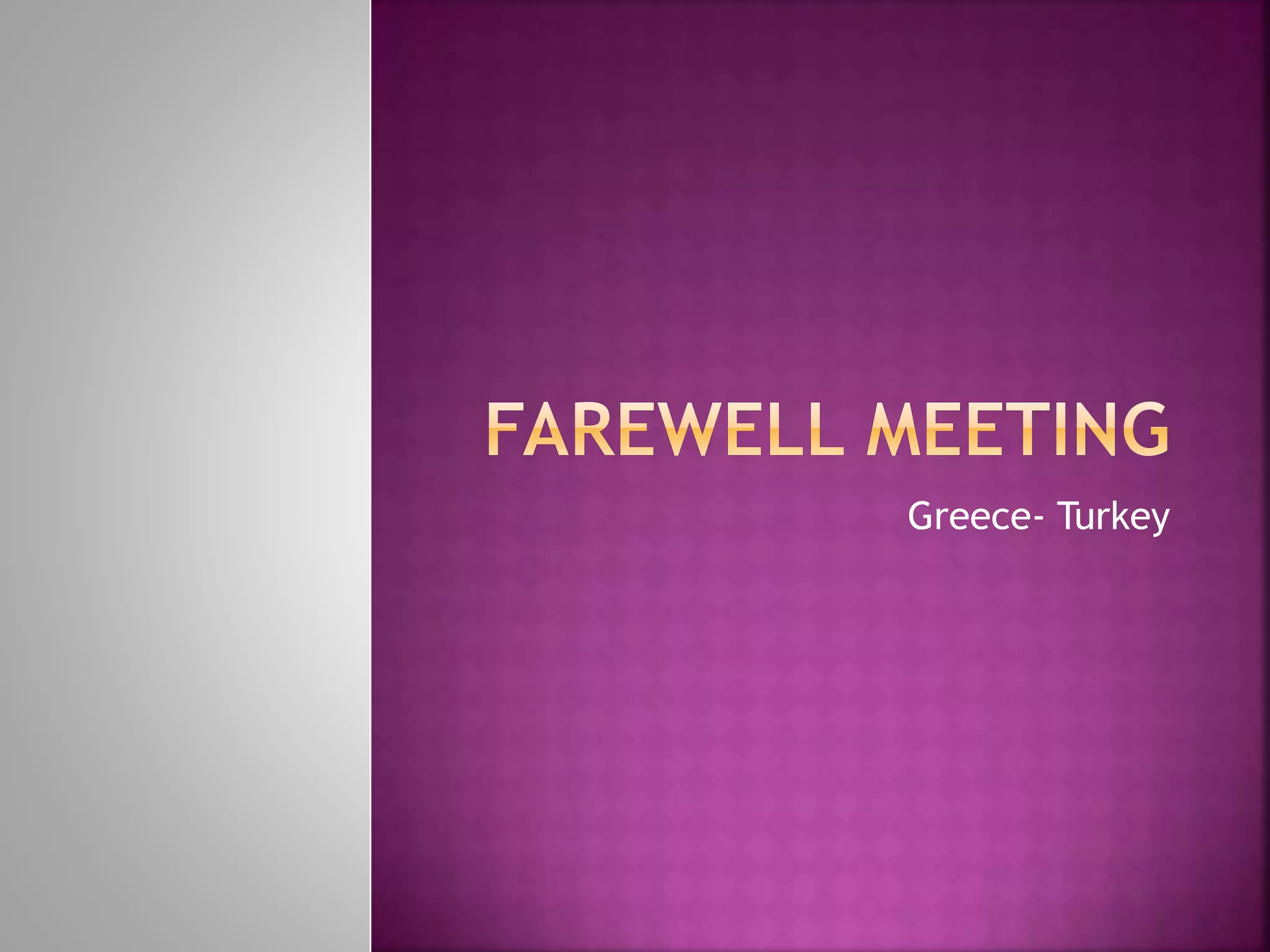 Farewell meeting | PPTX