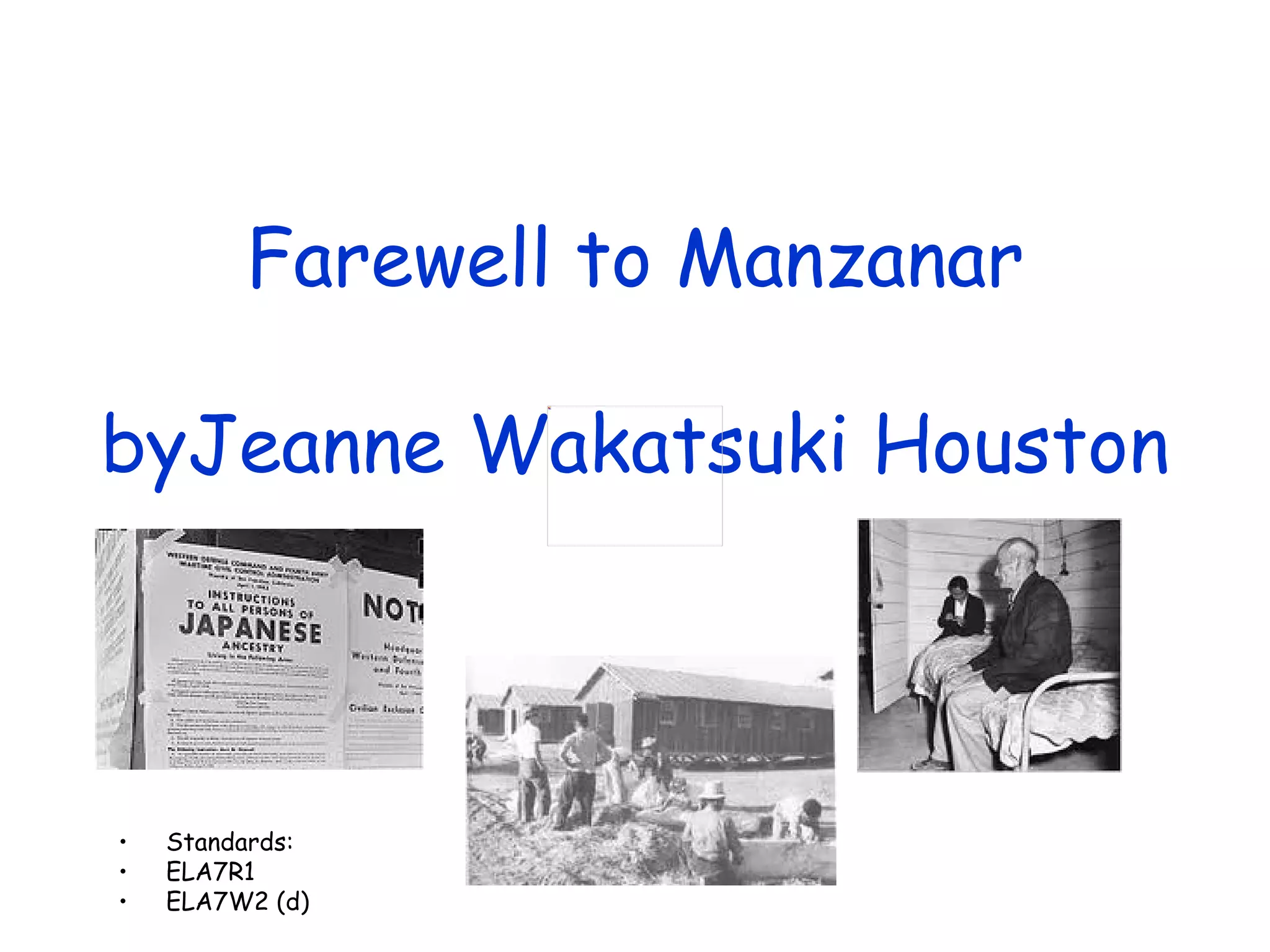 Farewell to manzanar webquest | PPT