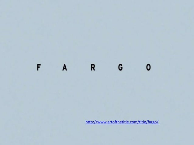 'Fargo' Opening scene annotation | PPT