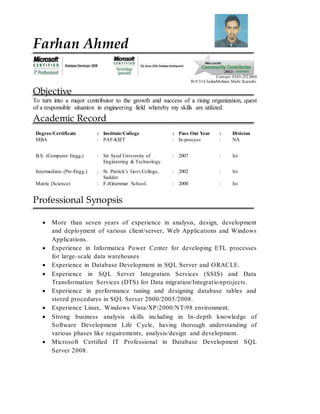 Farhan ahmed CV | DOCX