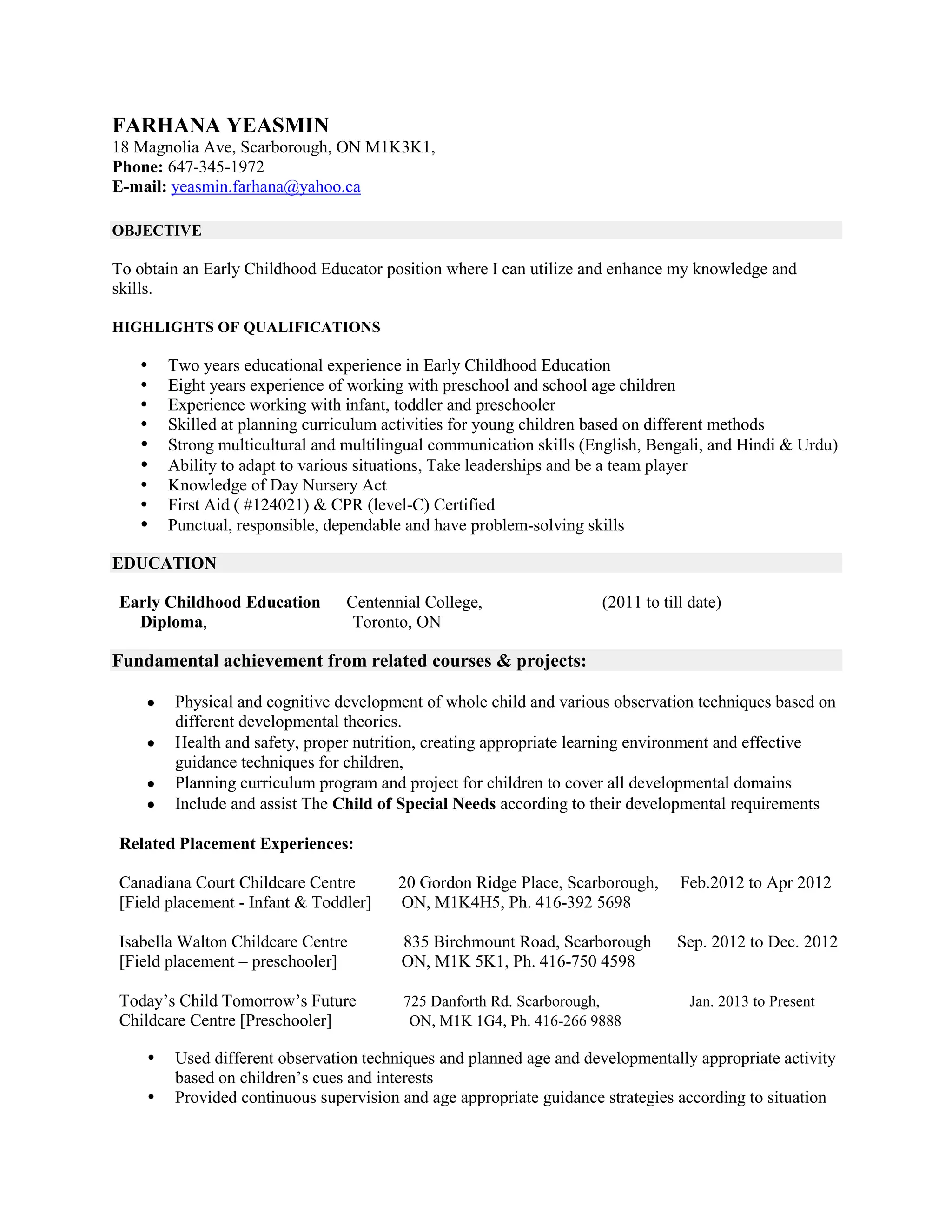 Farhana yeasmin | DOCX