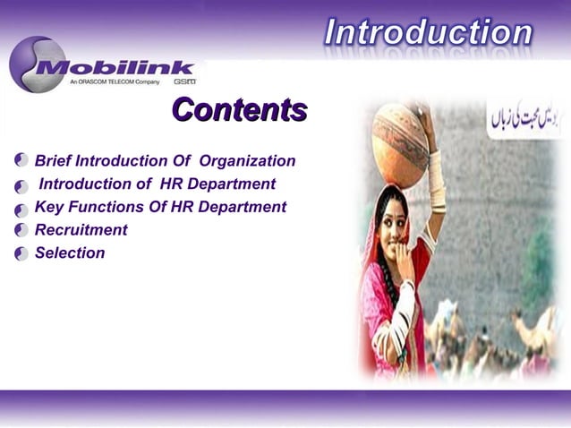 hr final project on mobilink GSM | PPT