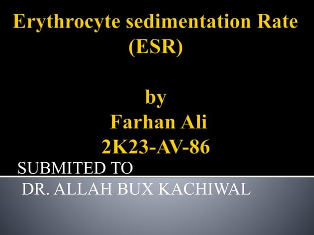 Determination of ESR | PPT