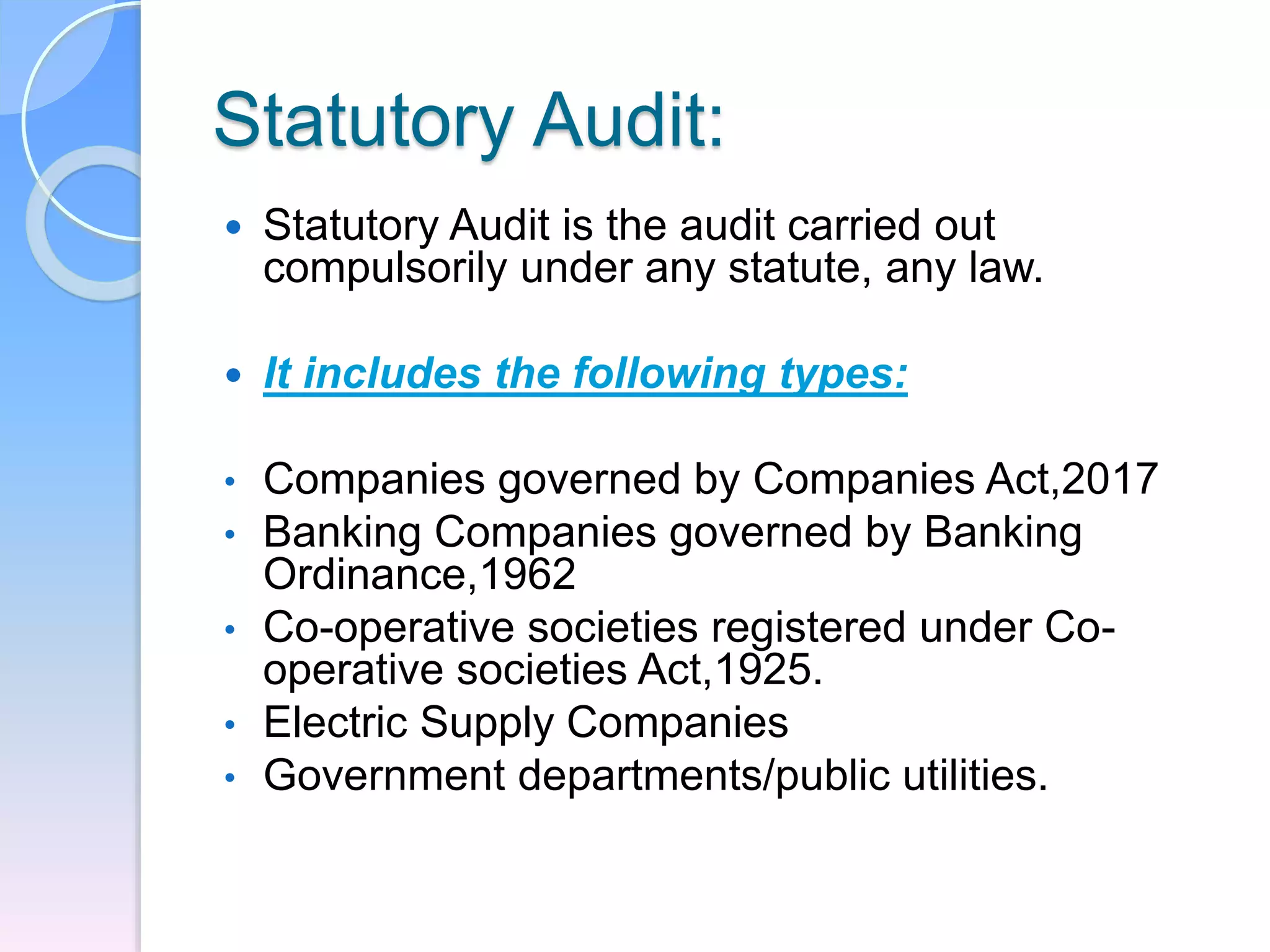 Clasification of Audit | PPTX