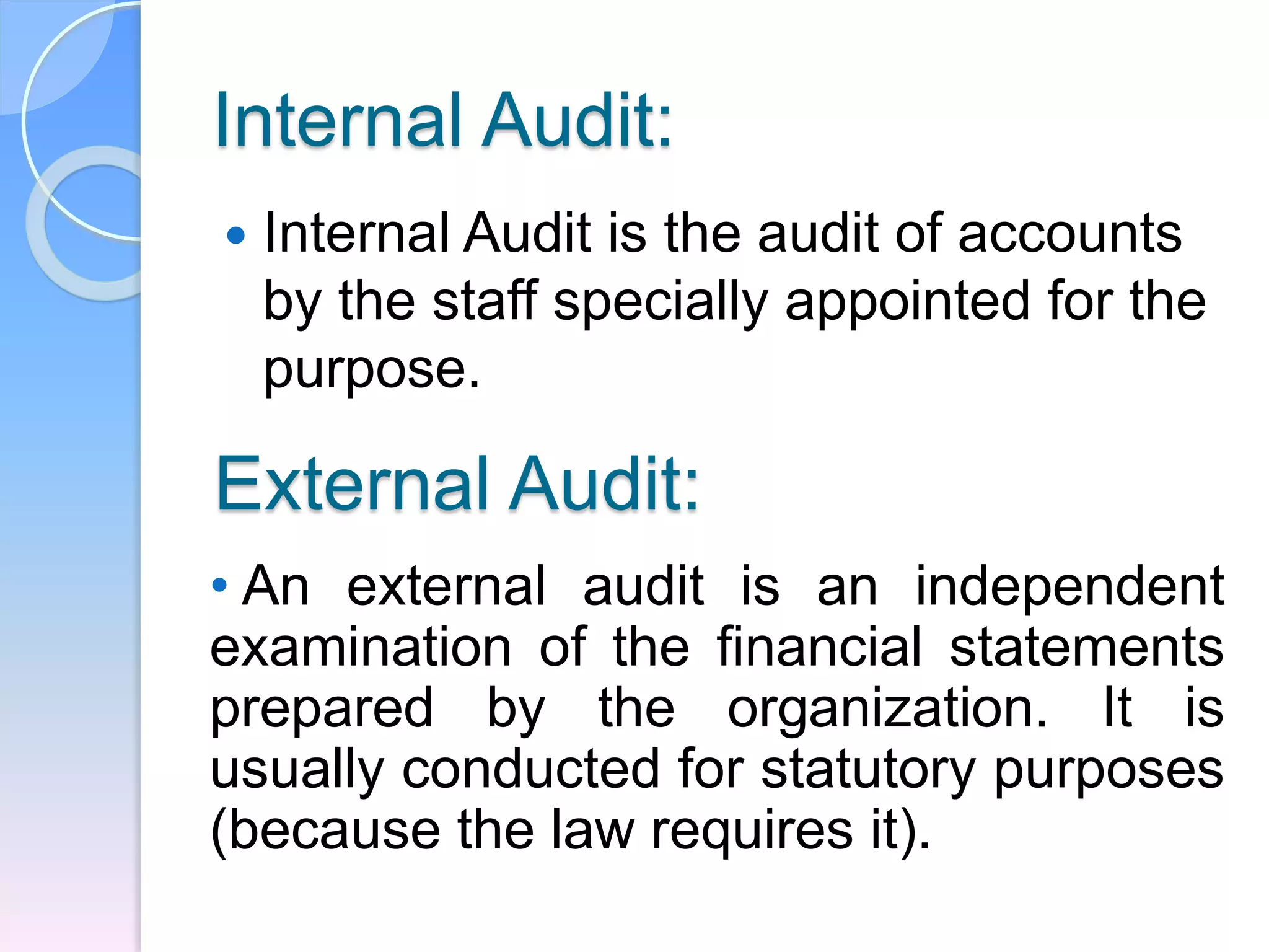 Clasification of Audit | PPTX