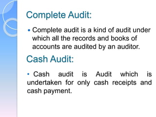 Clasification of Audit | PPTX