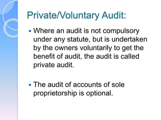 Clasification of Audit | PPTX