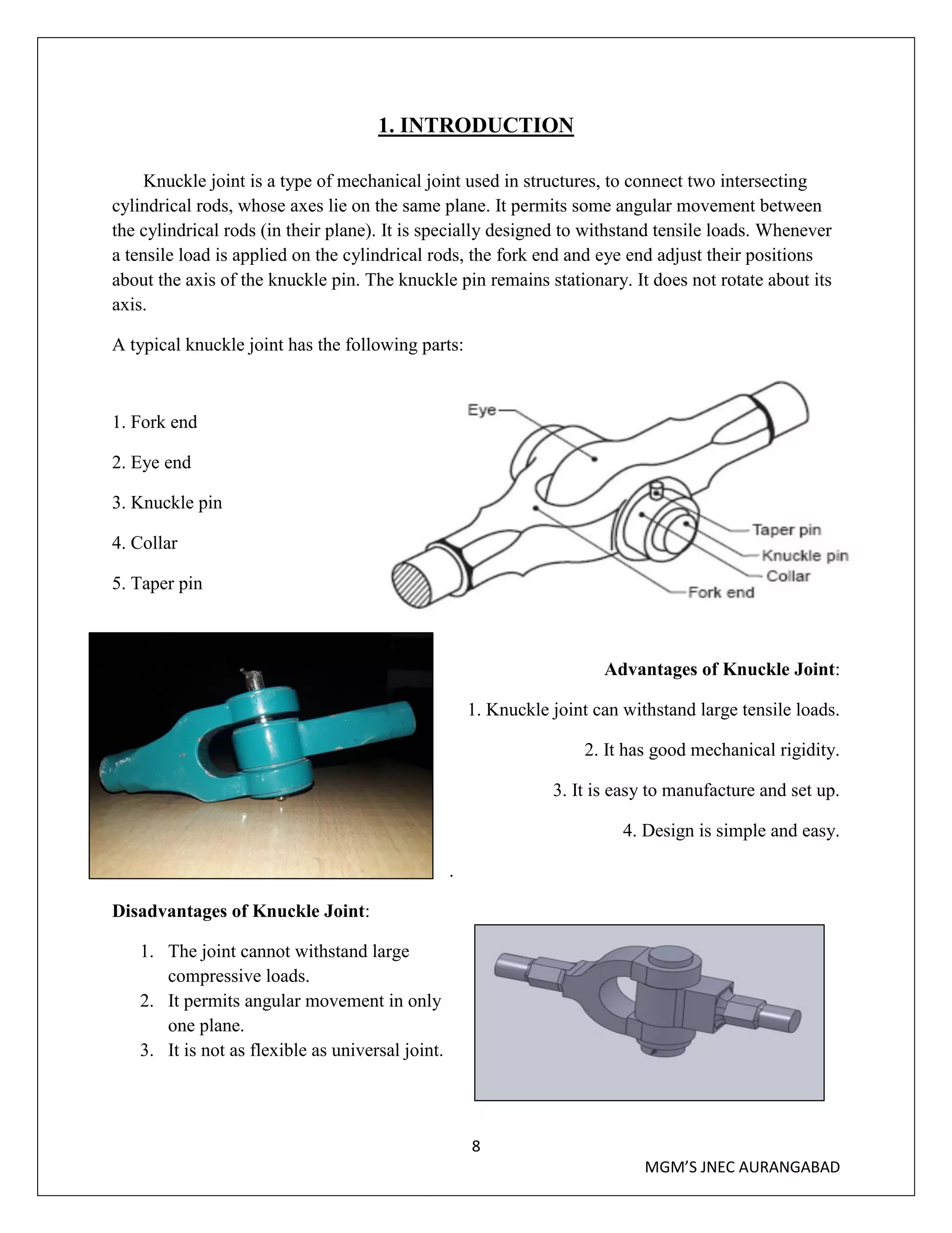 Design and Optimization of Knuckle Joint Using Trusses | PDF