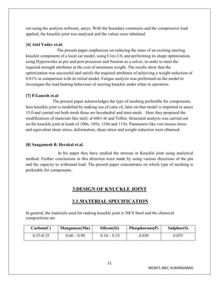 Design and Optimization of Knuckle Joint Using Trusses | PDF