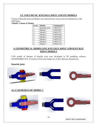 Design and Optimization of Knuckle Joint Using Trusses | PDF