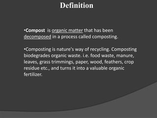 solid waste management through composting | PPTX