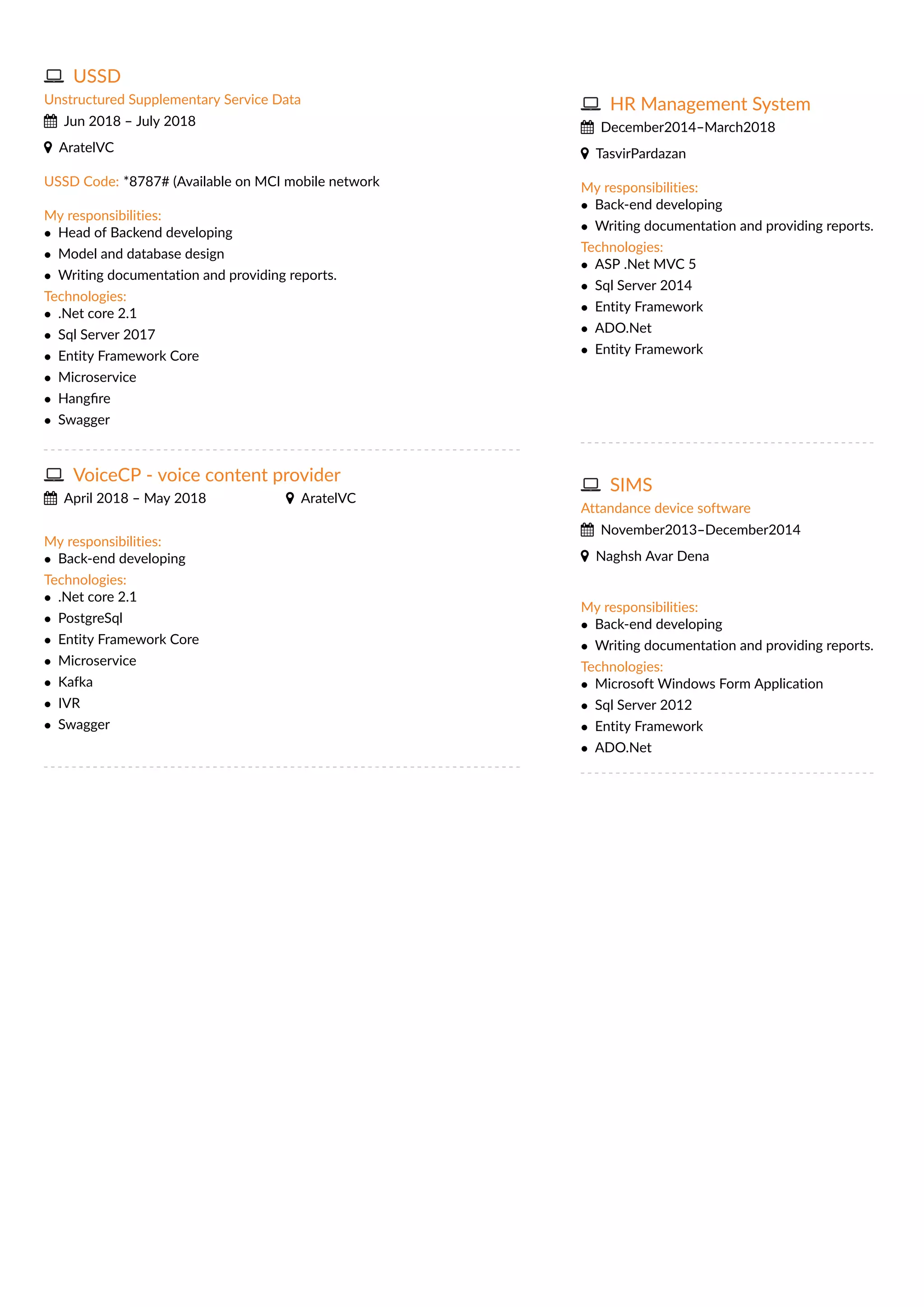 Farid salehi - CV - .Net Developer | PDF | Web Development | Internet