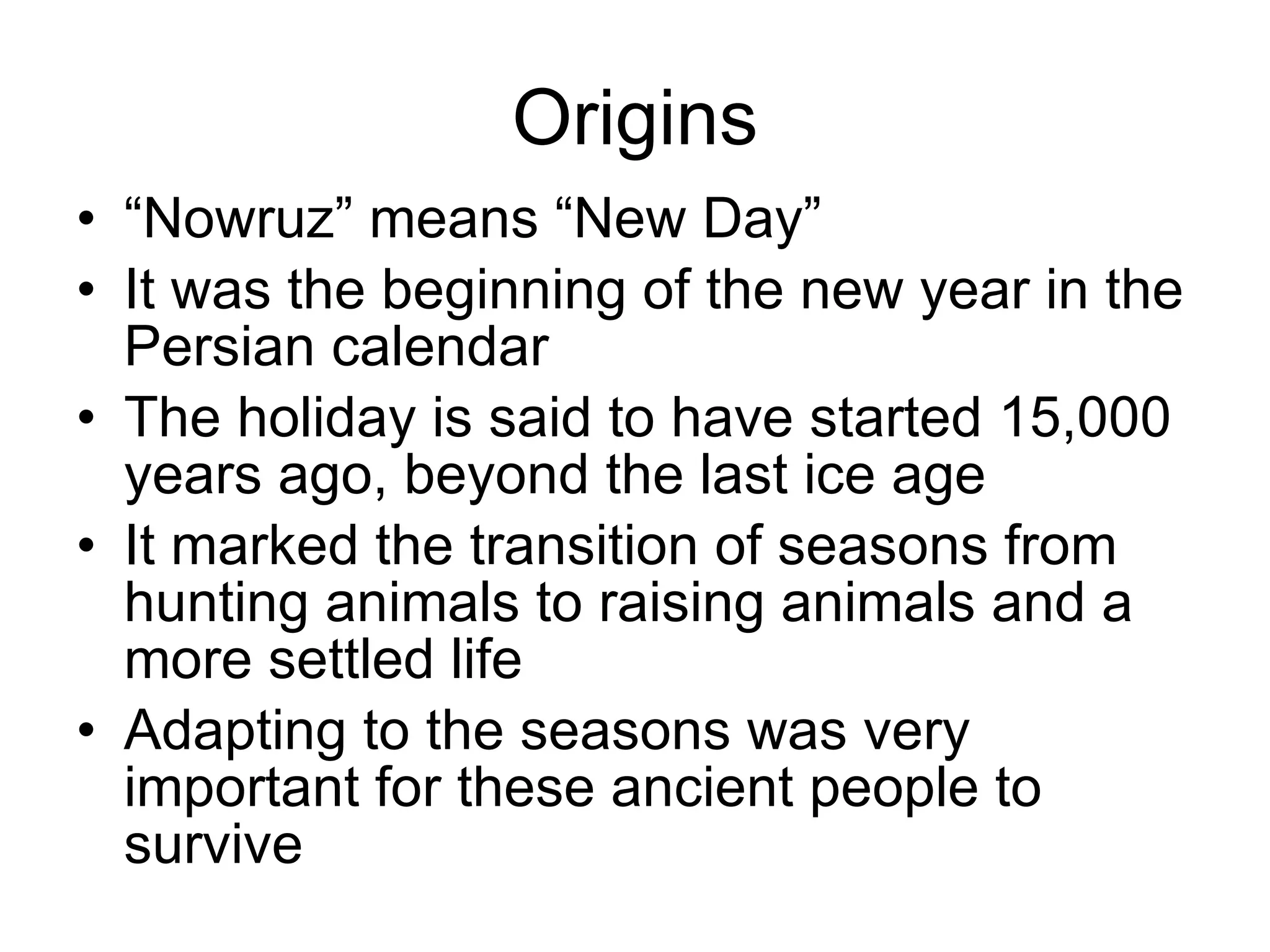 Nowruz - Origins and Celebration in the Persian World | PPT