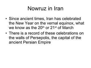 Nowruz - Origins and Celebration in the Persian World | PPT