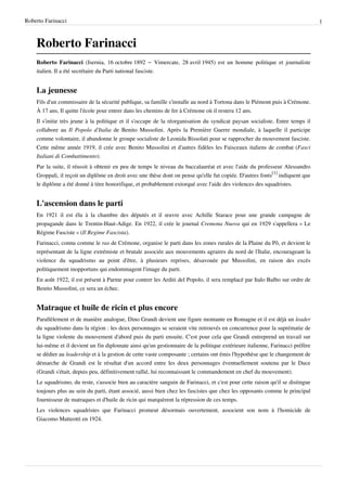 Roberto Farinacci | PDF