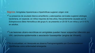 Faringoamigdalitis. En pediatría y Puericultura | PPTX