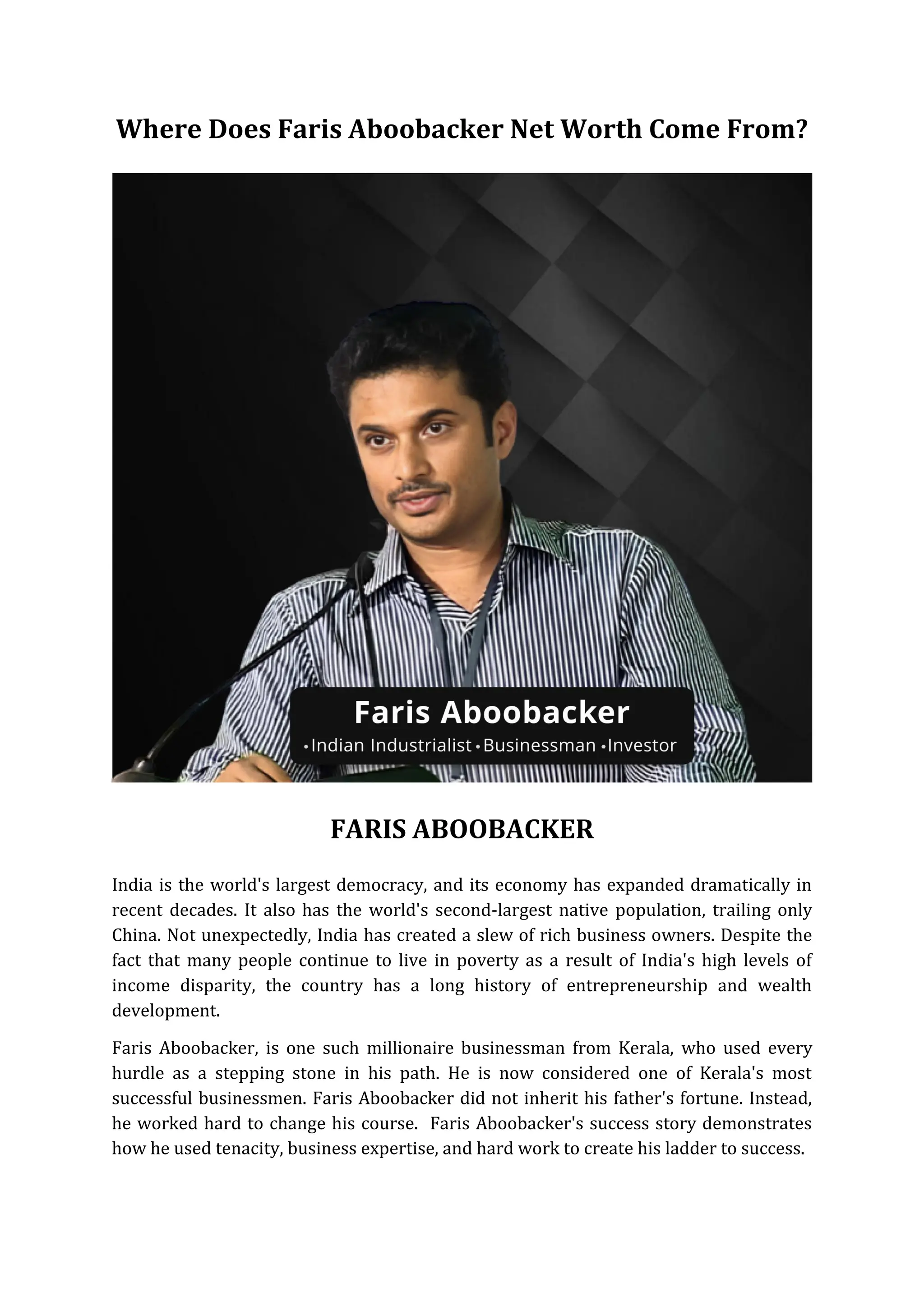Faris Aboobacker | PDF
