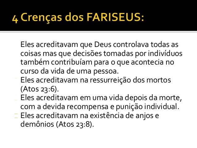 O que significa Fariseus e Saduceus