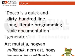 Dokumentáljunk, de hogyan? | PPSX