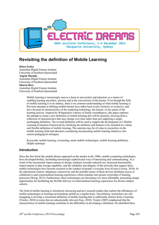 Revisiting the definition of Mobile Learning | PDF