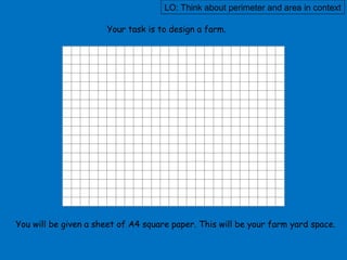Functional skills lesson on Farm design for Year 7 | PPT