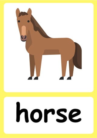 Farm-animal-flashcards. farm animals vocabulary | PDF