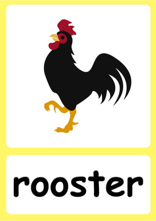 Farm-animal-flashcards. farm animals vocabulary | PDF