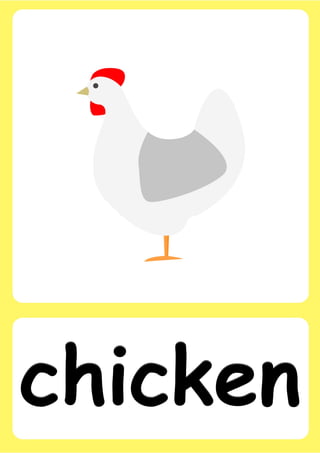 Farm-animal-flashcards. farm animals vocabulary | PDF