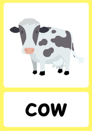 Farm-animal-flashcards. farm animals vocabulary | PDF
