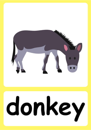 Farm-animal-flashcards. farm animals vocabulary | PDF