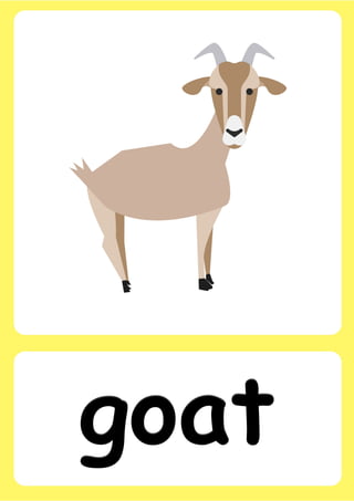Farm-animal-flashcards. farm animals vocabulary | PDF