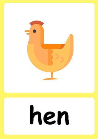 Farm-animal-flashcards. farm animals vocabulary | PDF