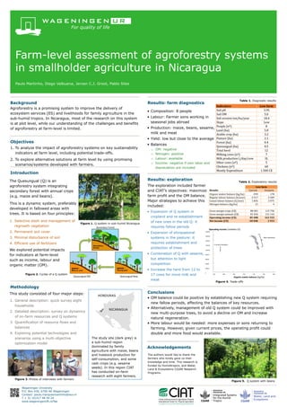 Farm level assessment of agroforestry systems in smallholder ...