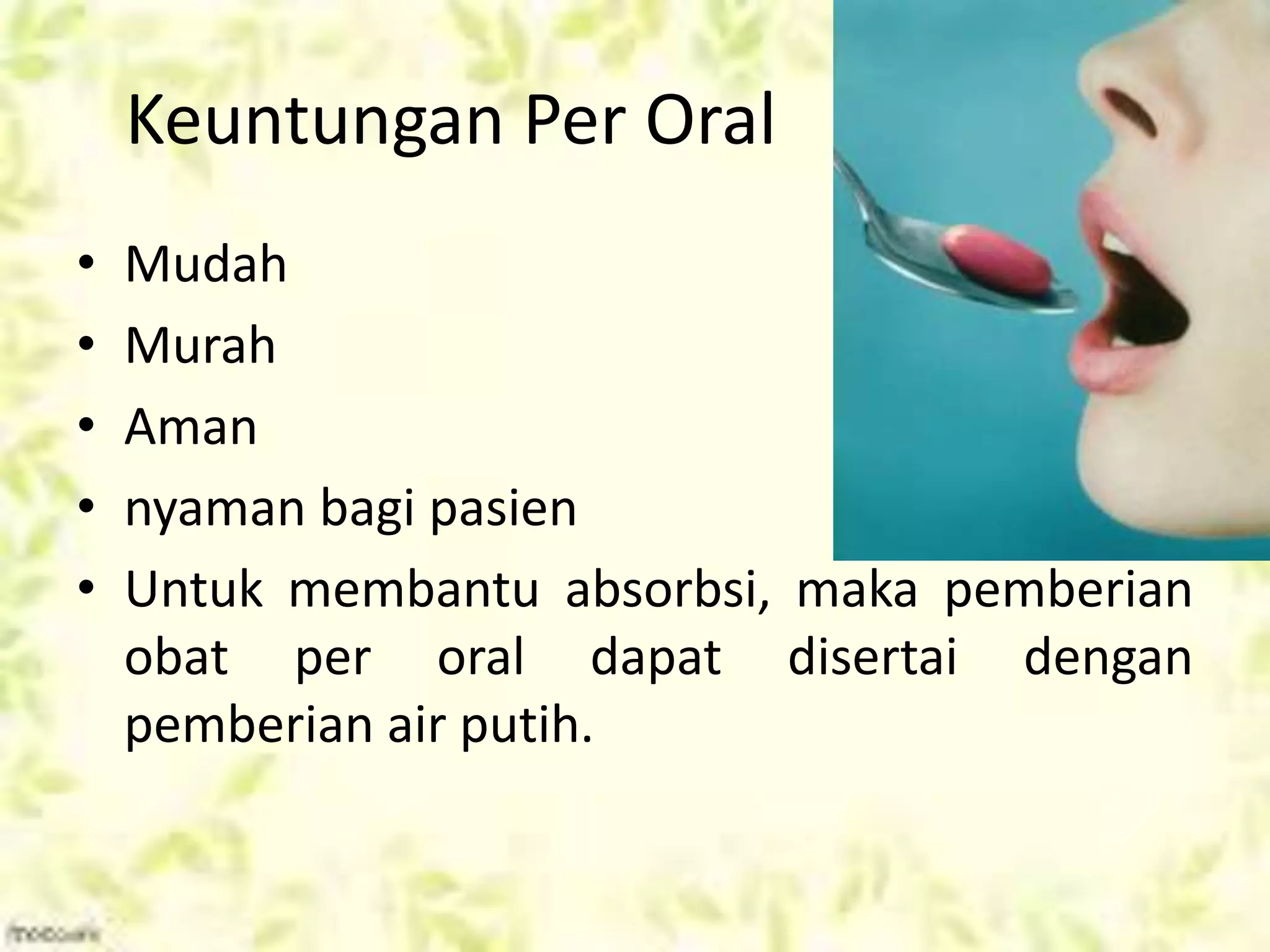 Farmakologi cara pemberian obat | PPTX
