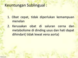 Farmakologi cara pemberian obat | PPTX