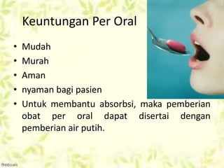 Farmakologi cara pemberian obat | PPTX
