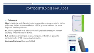 Farmacos para el tratamiento del asma bronquial | PPTX