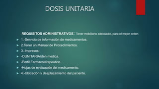 Farmacia clinica dosis unitaria | PPTX