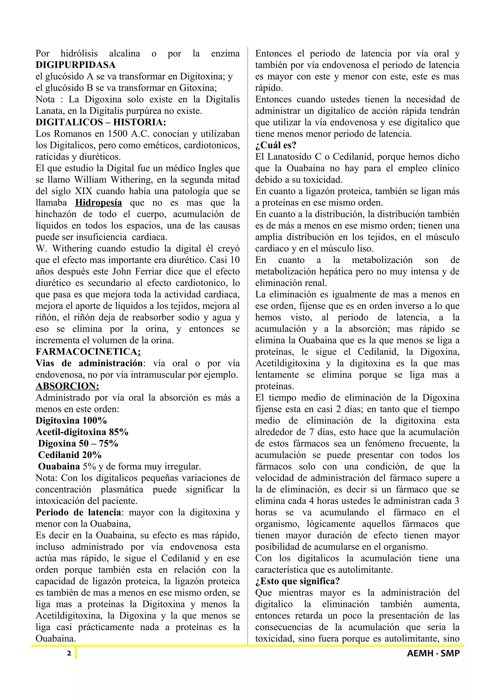 Farmacología cardiovascular | DOC