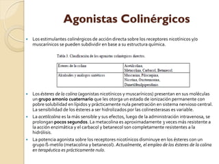 Farmacologia del Sistema Colinergico | PDF