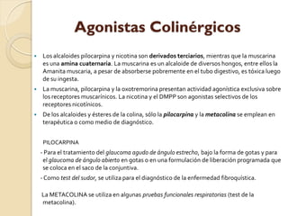 Farmacologia del Sistema Colinergico | PDF