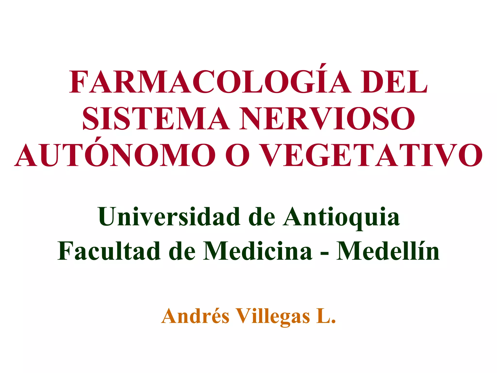 Farmacologia del sna (2) | PPT