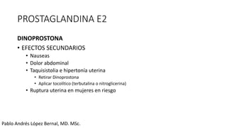Farmacos de accion sobre el utero | PPTX
